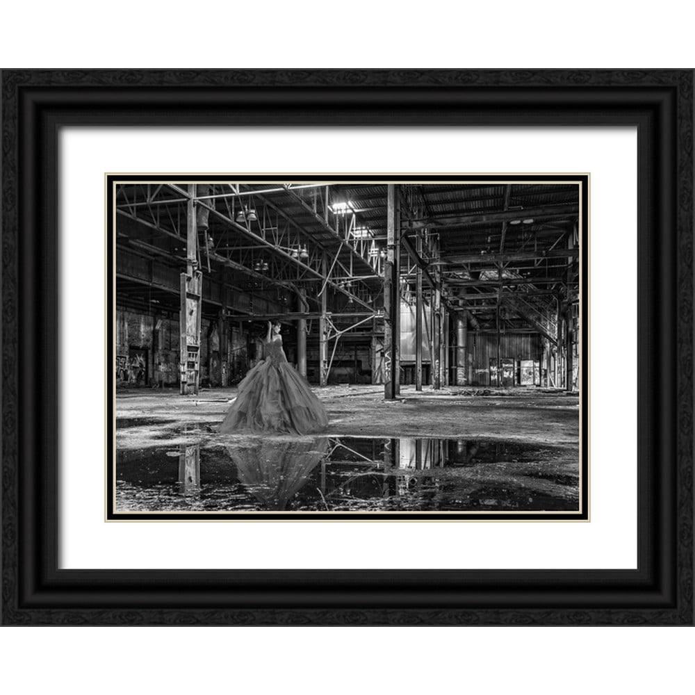 Lauren, Julian 18x14 Black Ornate Wood Framed with Double Matting ...