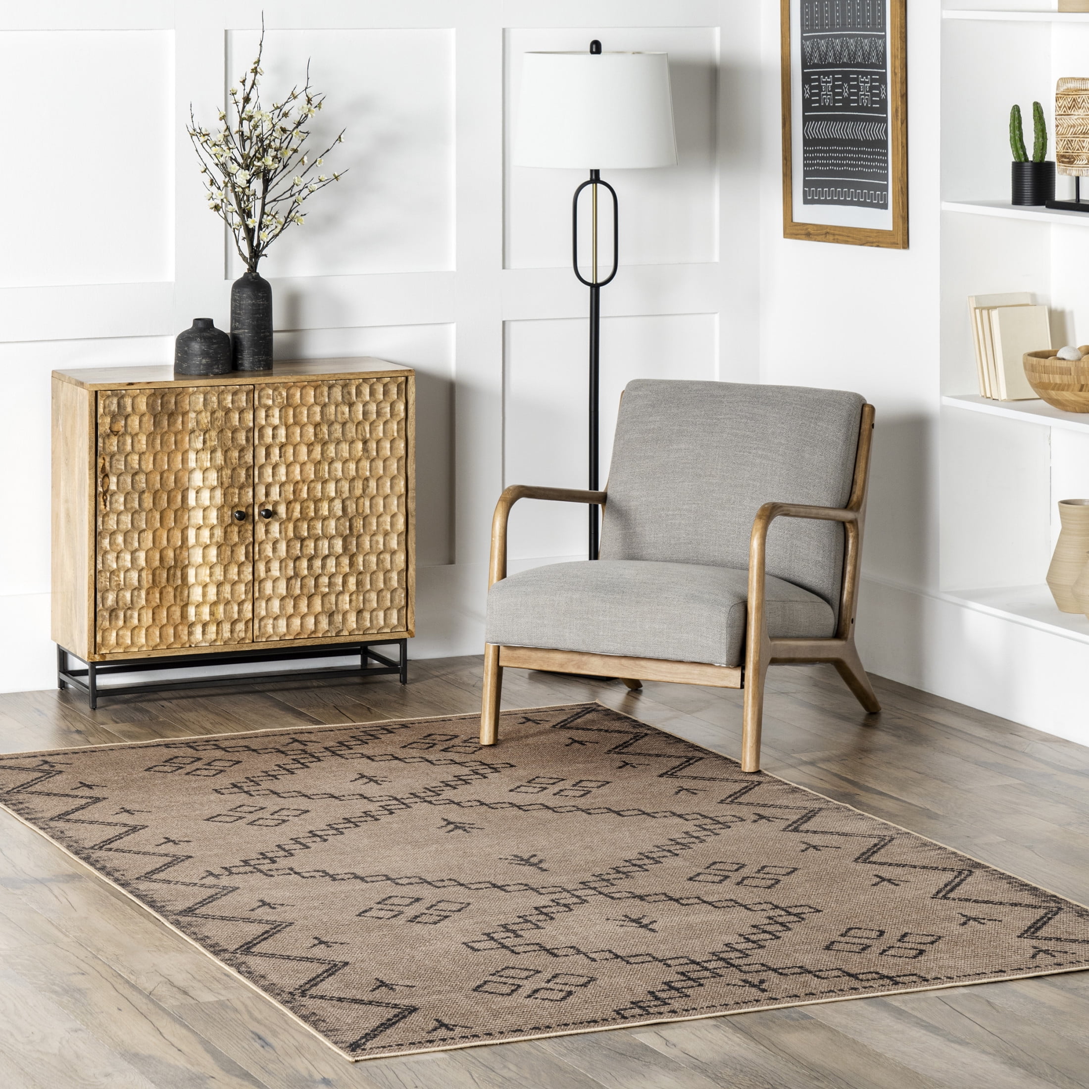 Rugs USA Erica Easy Jute Machine Washable Area Rug, 5' x 8', Ariel ...