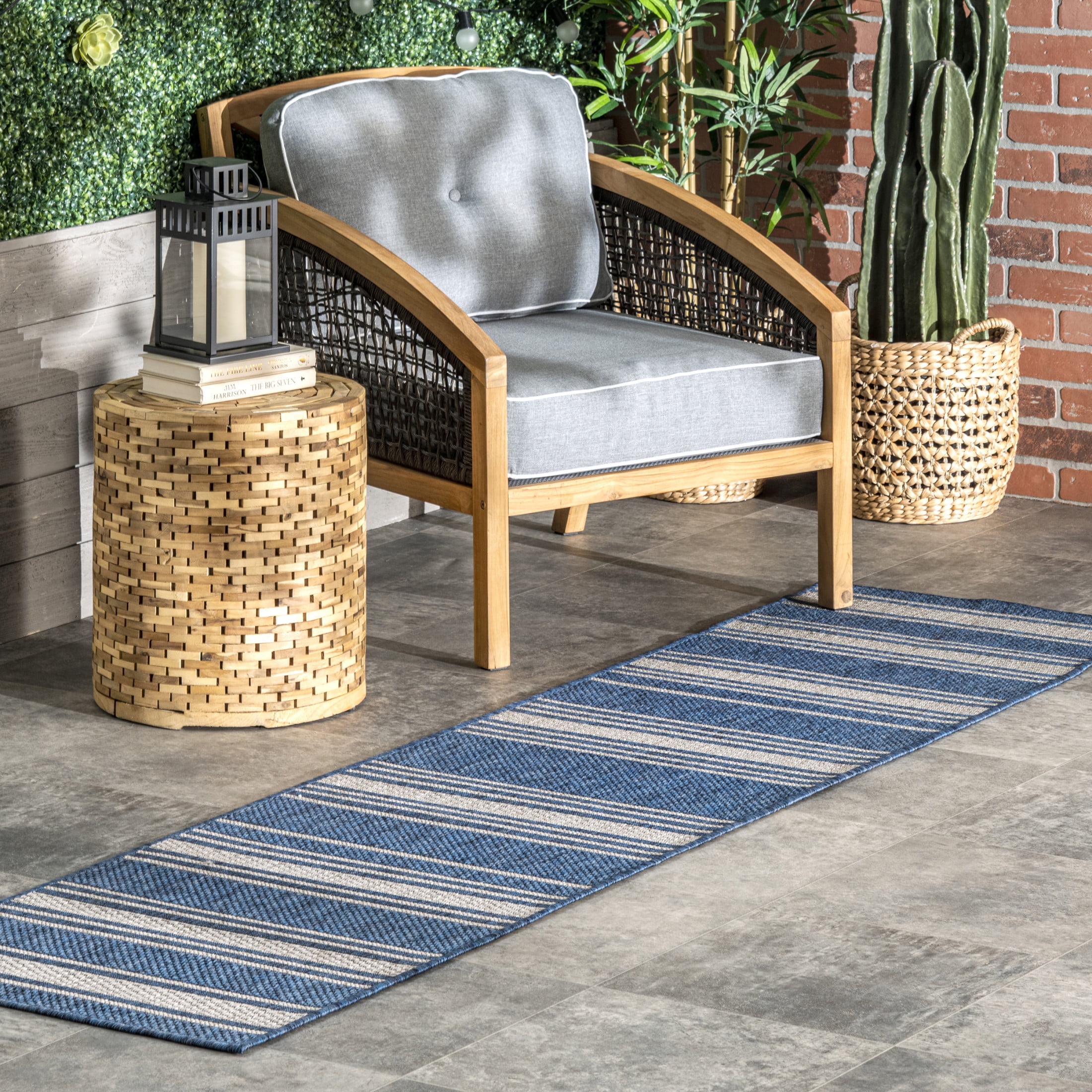 Rugs USA Romy Striped Indoor/Outdoor Area Rug, 2' x 8', Runner, Montana ...