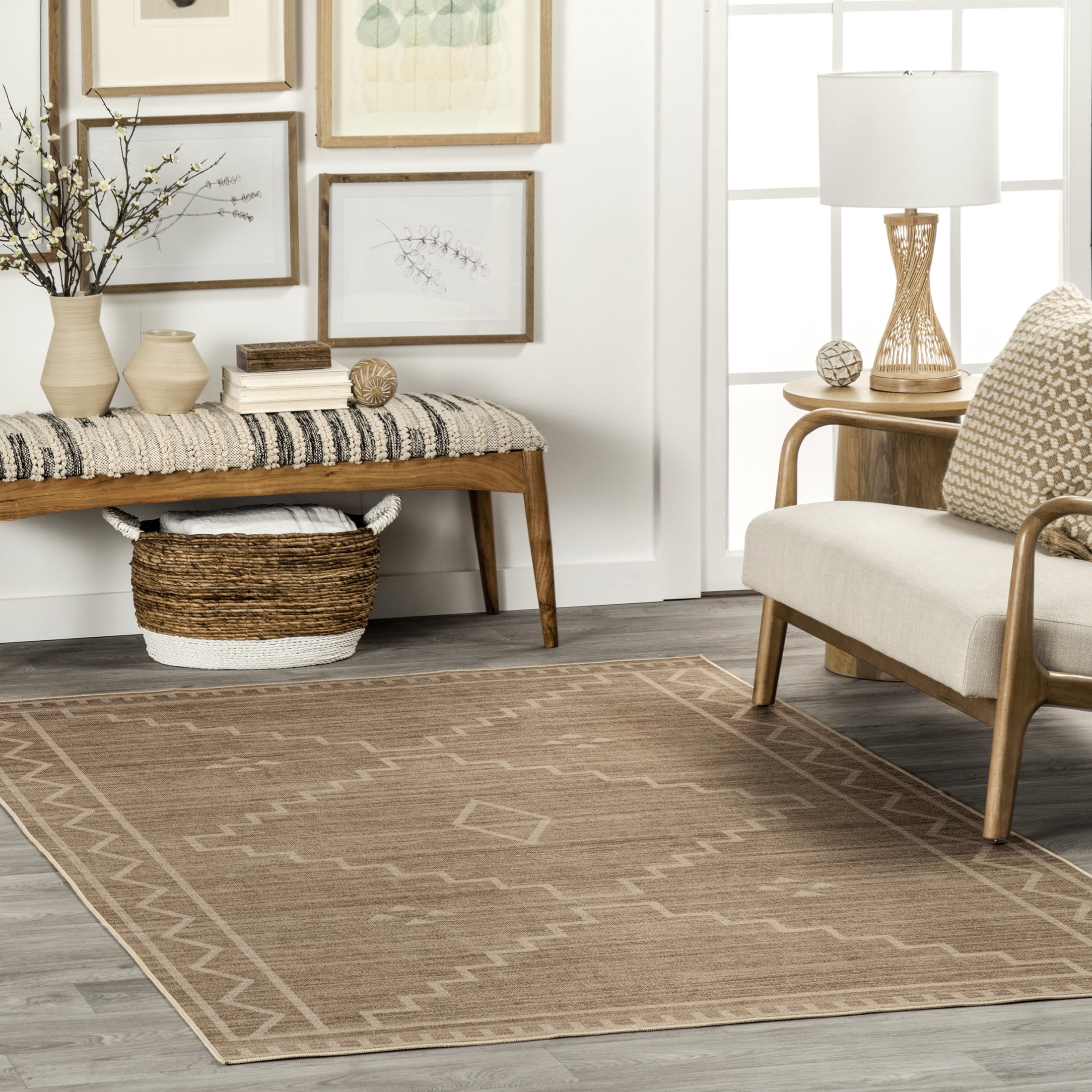 Lauren Liess x Rugs USA Velma Easy Jute Machine Washable Area Rug, 8' x ...