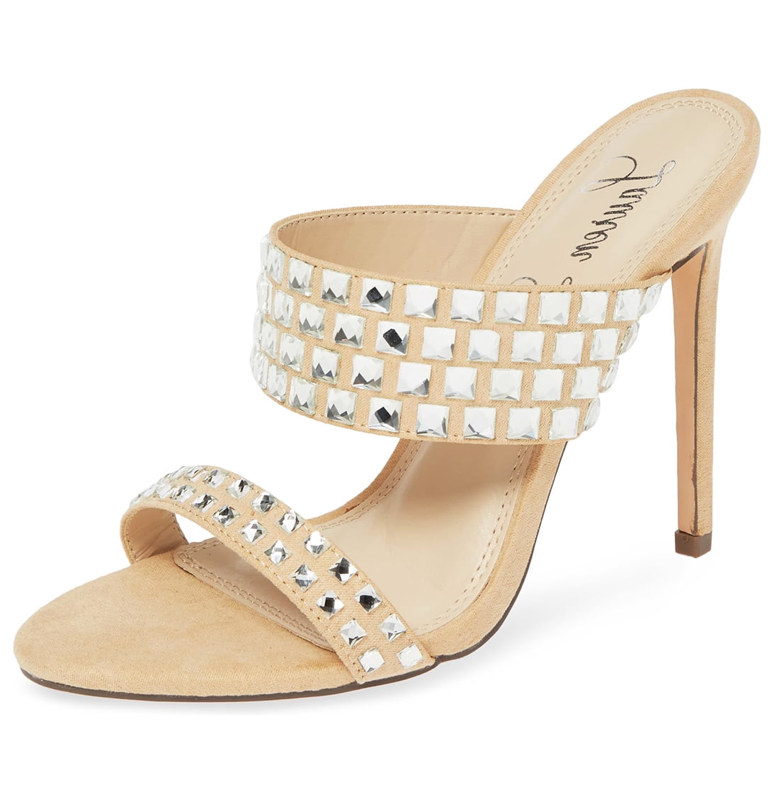 Lauren Lorraine Bing Mirror Mule Formal Prom Pump Open Toe Stiletto ...