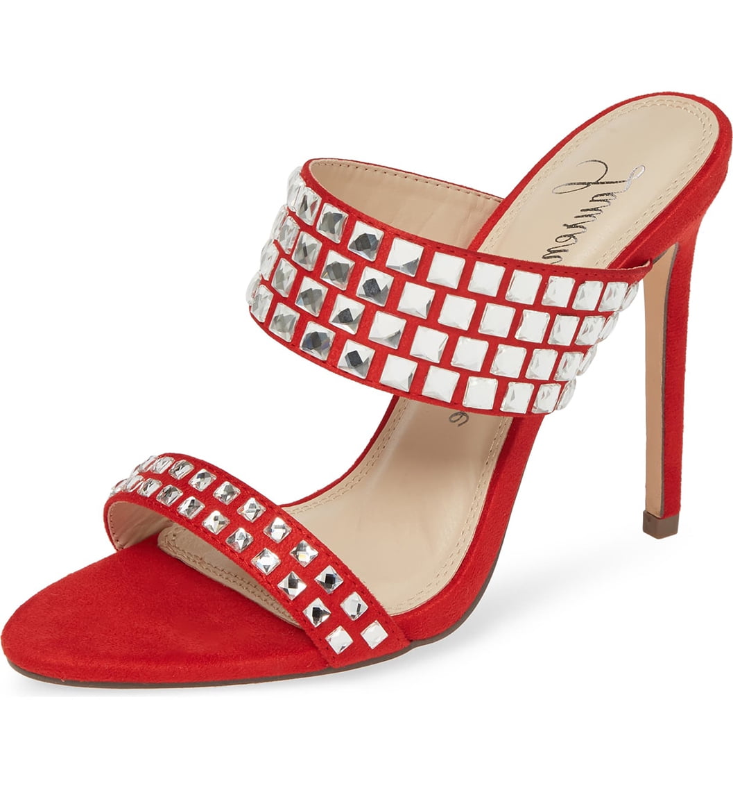Lauren Lorraine Bing Mirror Mule Formal Prom Pump Open Toe Stiletto ...