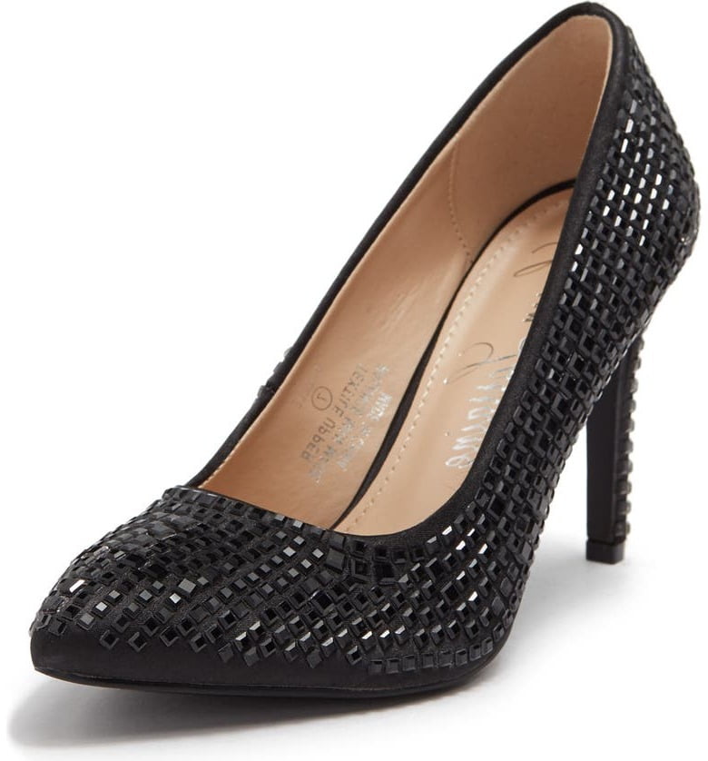 Lauren Lorraine Dazzle Rhinestone Embellished Pointed Toe Prom Wedding ...