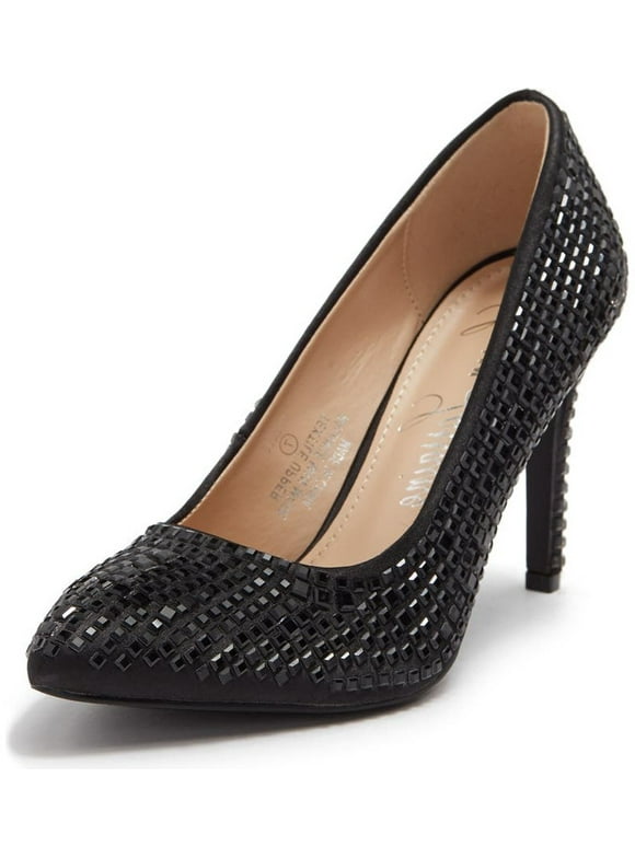 Black Rhinestone Pumps