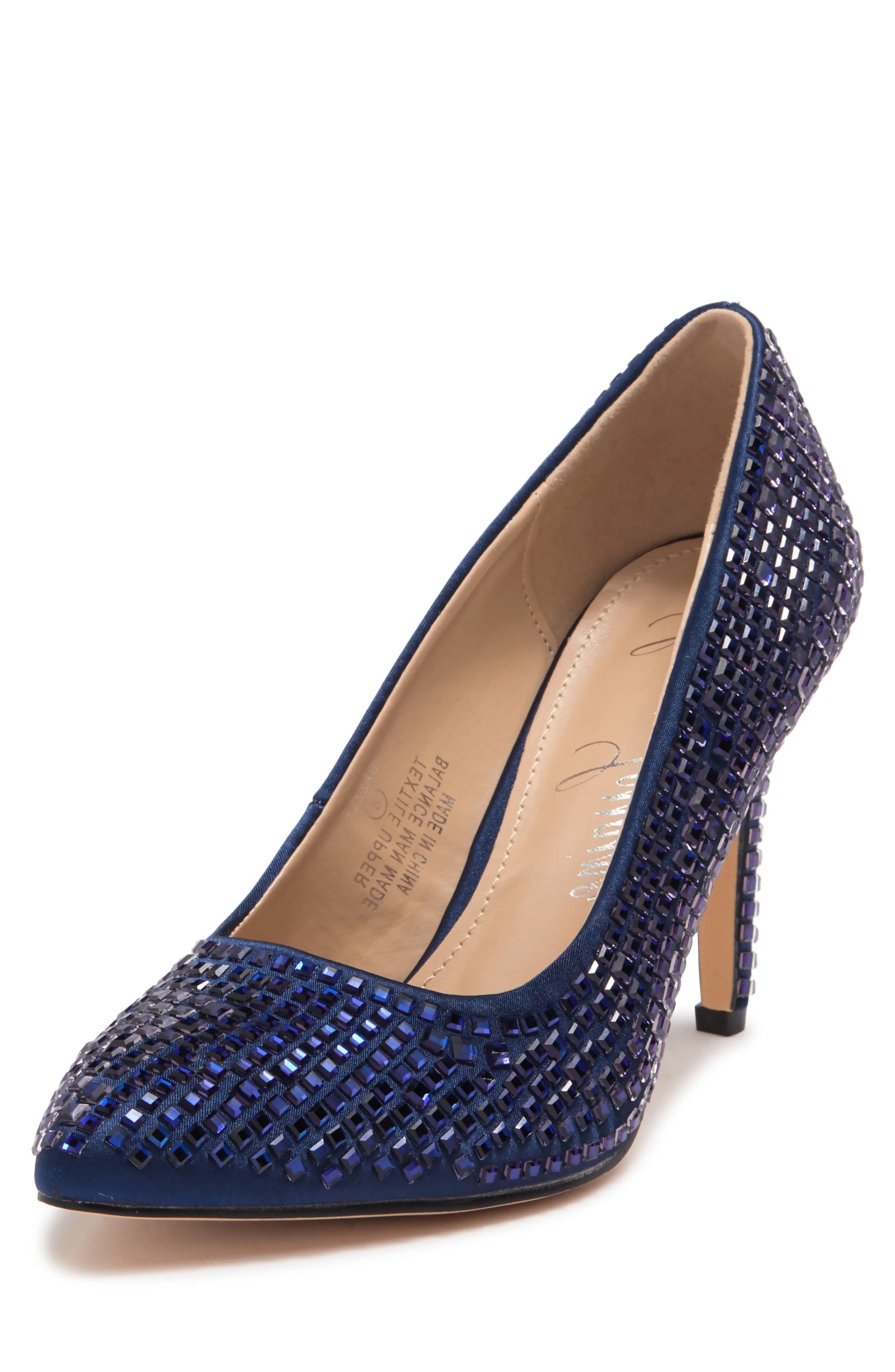 Lauren Lorraine Dazzle Rhinestone Embellished Pointed Toe Prom Wedding ...