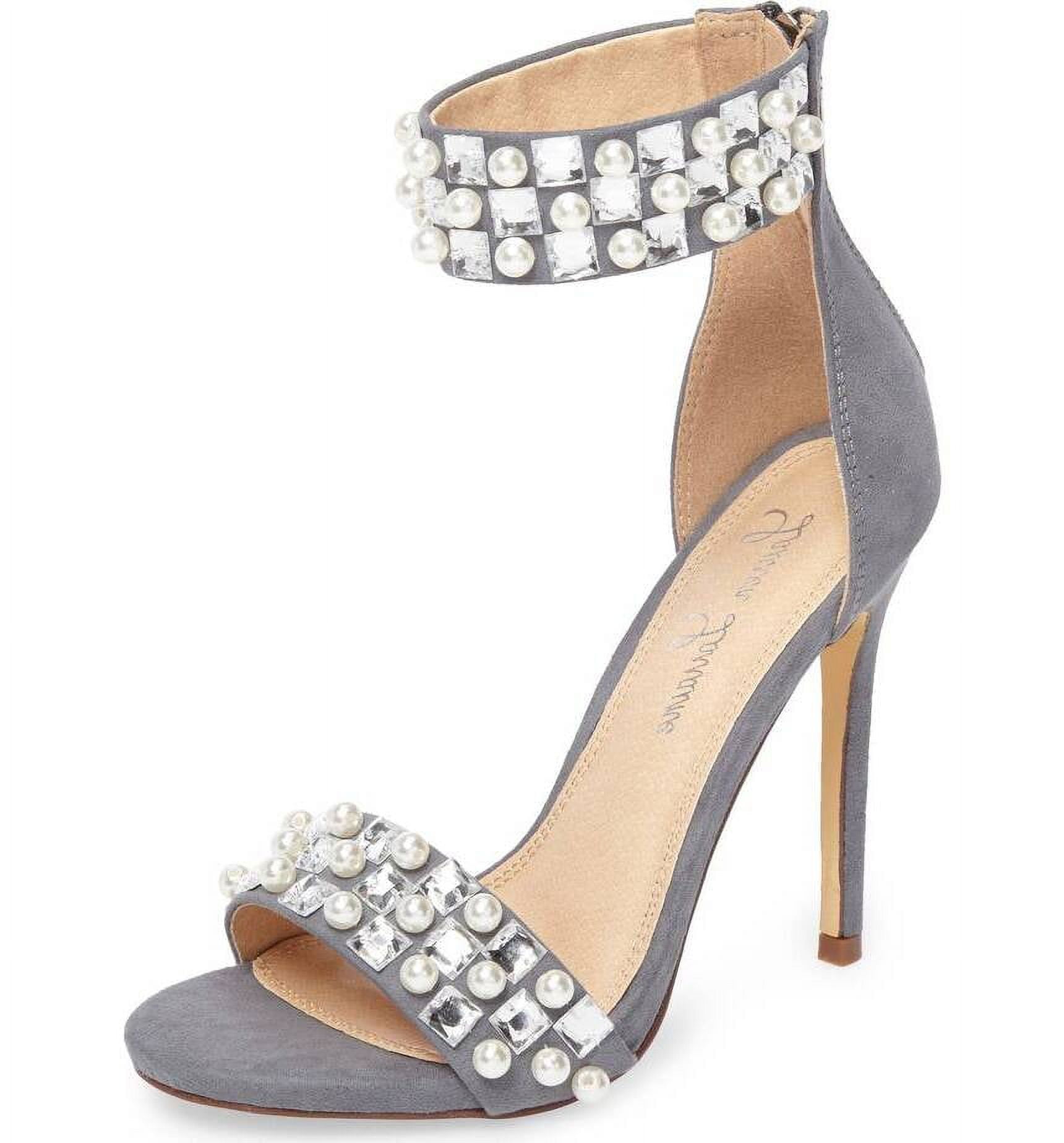 Lauren Lorraine Sizzle Grey Pearl & Gem Embellished High Heel Two Piece ...