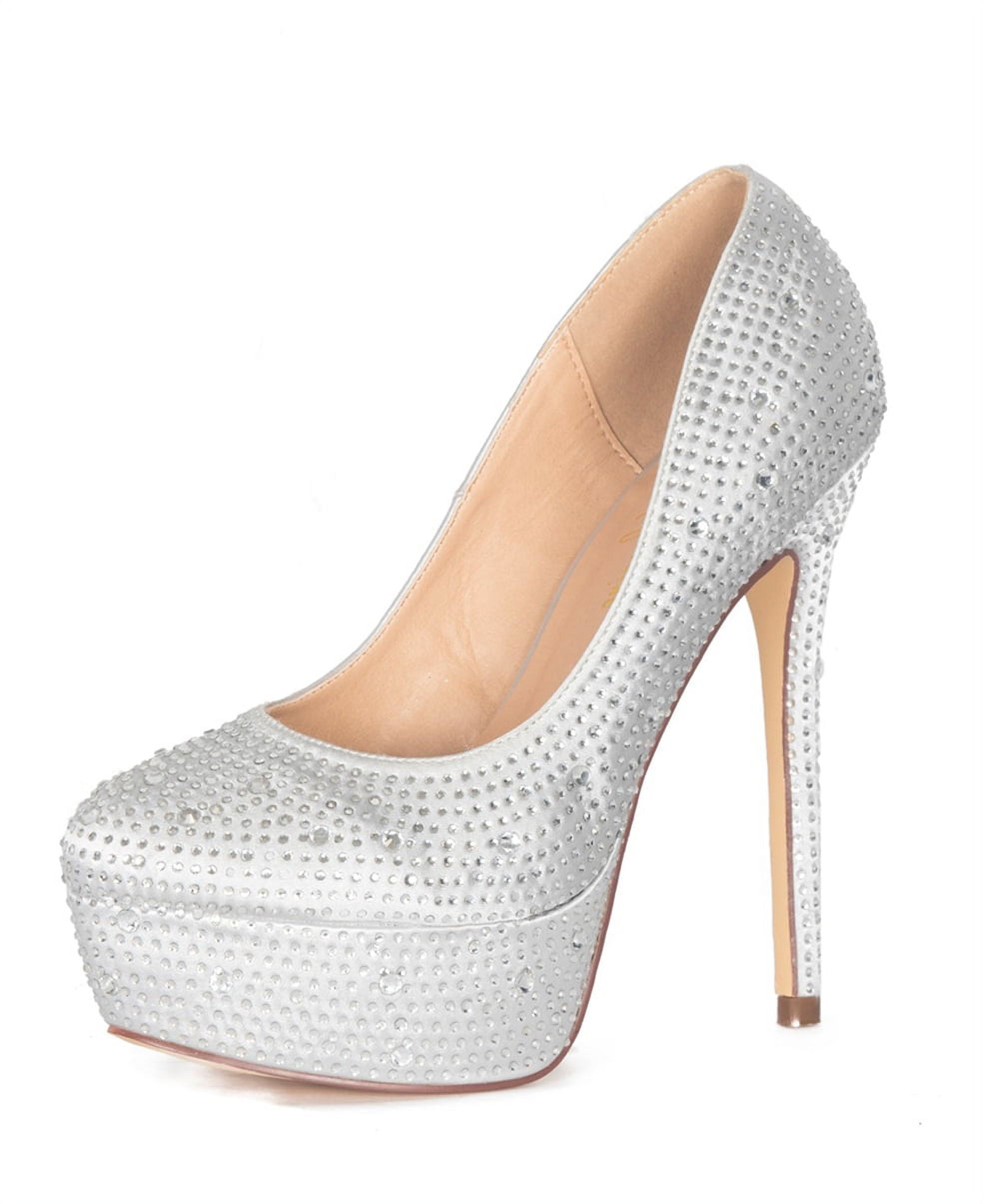 Lauren Lorraine Victoria Platform Pump Rhinestone High Heel Formal ...