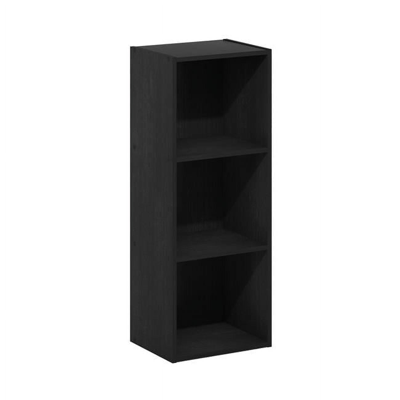 Lauren Ralph Lauren Slim Bookcases, Durable Wood Black, 3 Tier Storage ...
