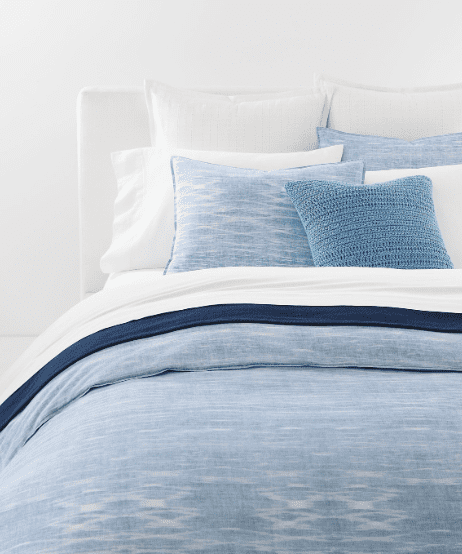 Lauren Ralph Lauren Blue Kent Cotton-Linen Duvet Cover Set, King Bedding - Walmart.com