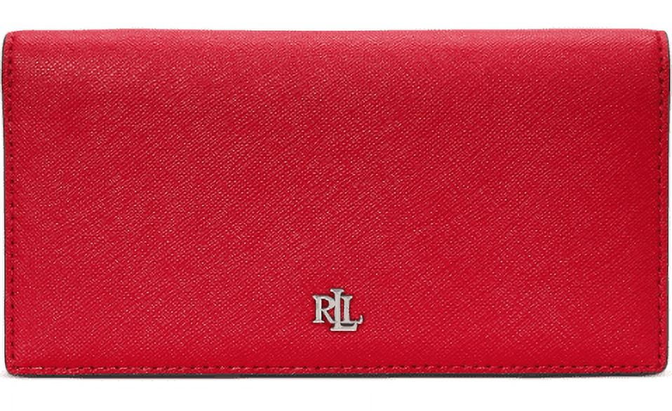 Lauren Ralph Lauren Crosshatch Leather Slim Snapped-Closure Wallet ...