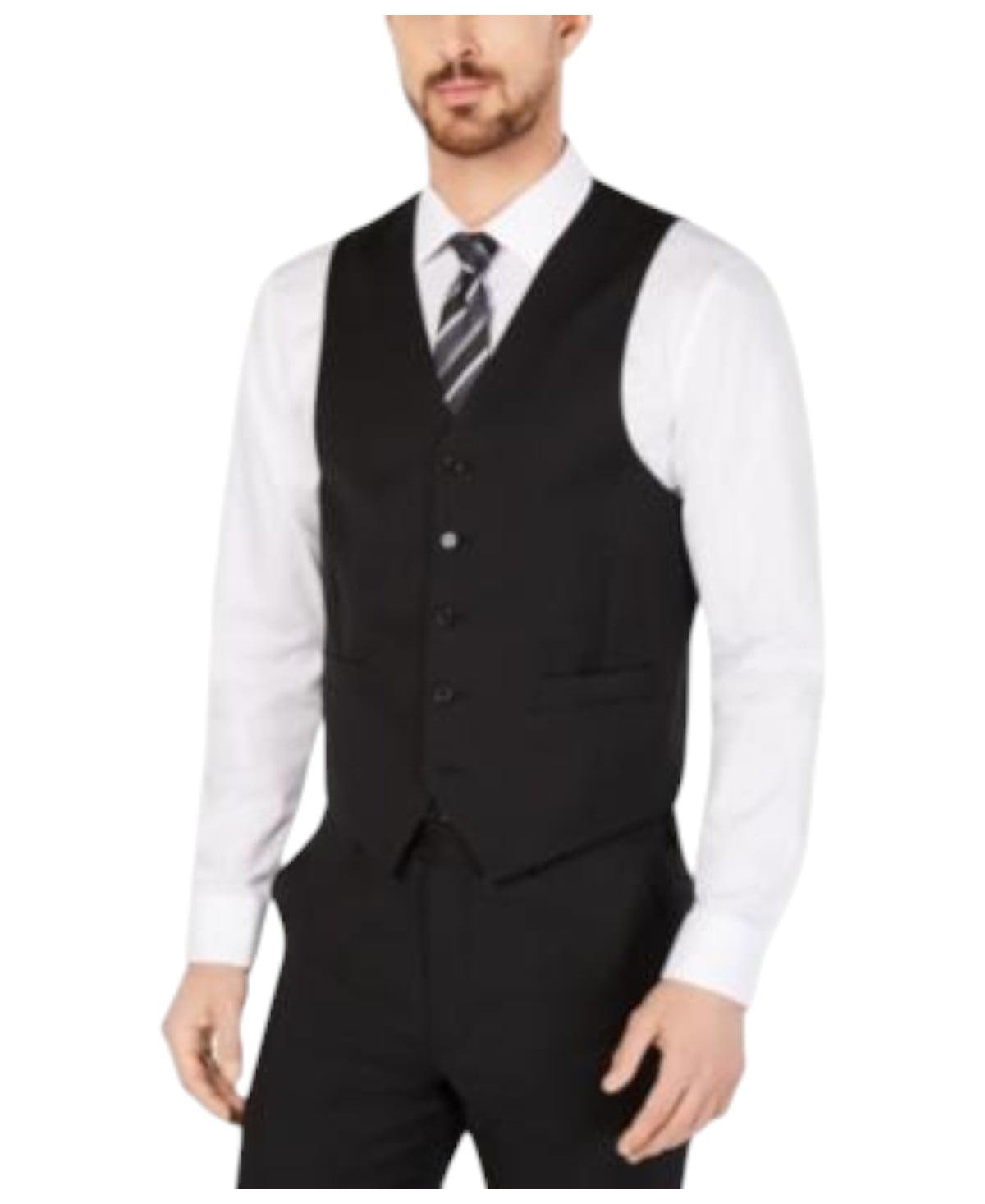 Lauren Ralph Lauren Mens Classic fit Button-Up Suit Vest Small Black ...