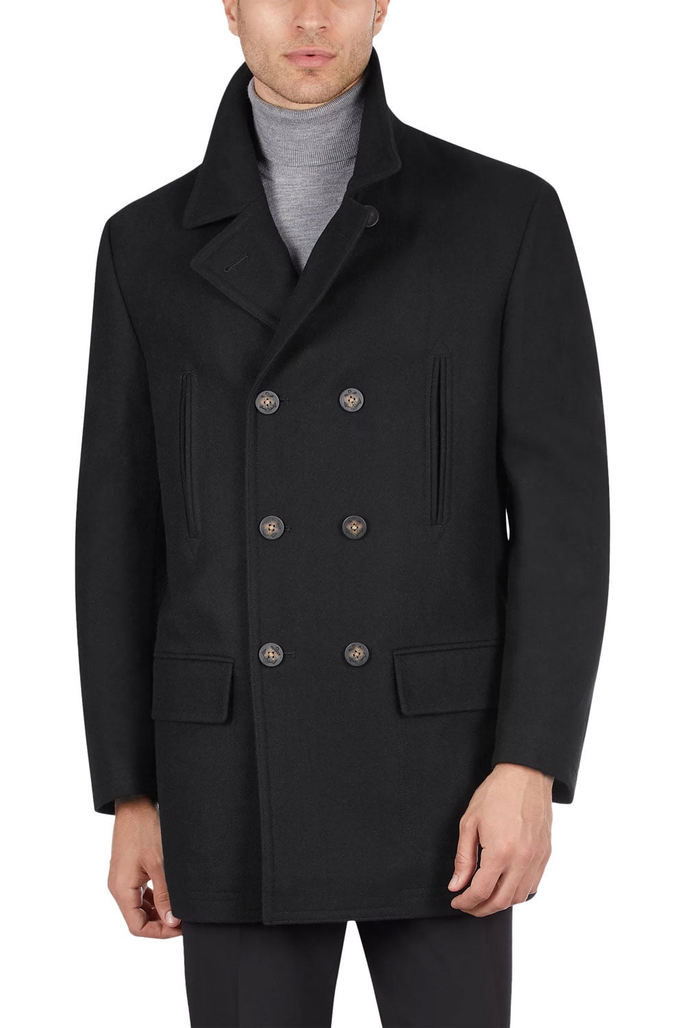 Lauren Ralph Lauren Mens Luke Classic-Fit Wool-Blend Peacoat 48 Regular ...