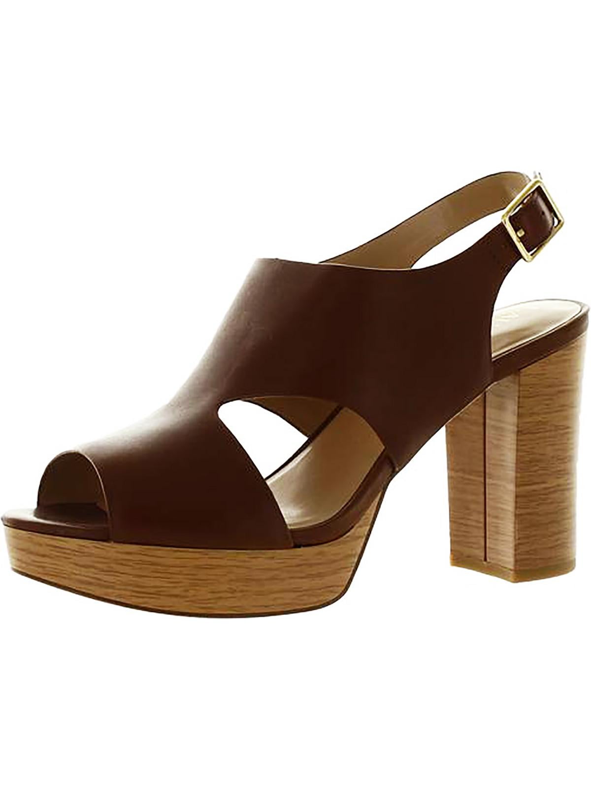 Lauren Ralph Lauren Womens Feona Leather Peep Toe Platform Sandals ...