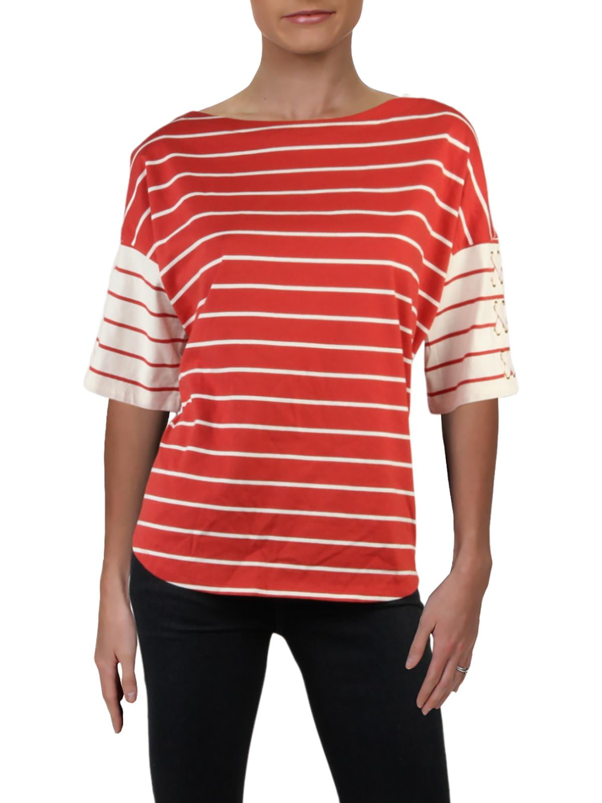 Lauren Ralph Lauren Womens Kalenka Cotton Striped Pullover Top ...