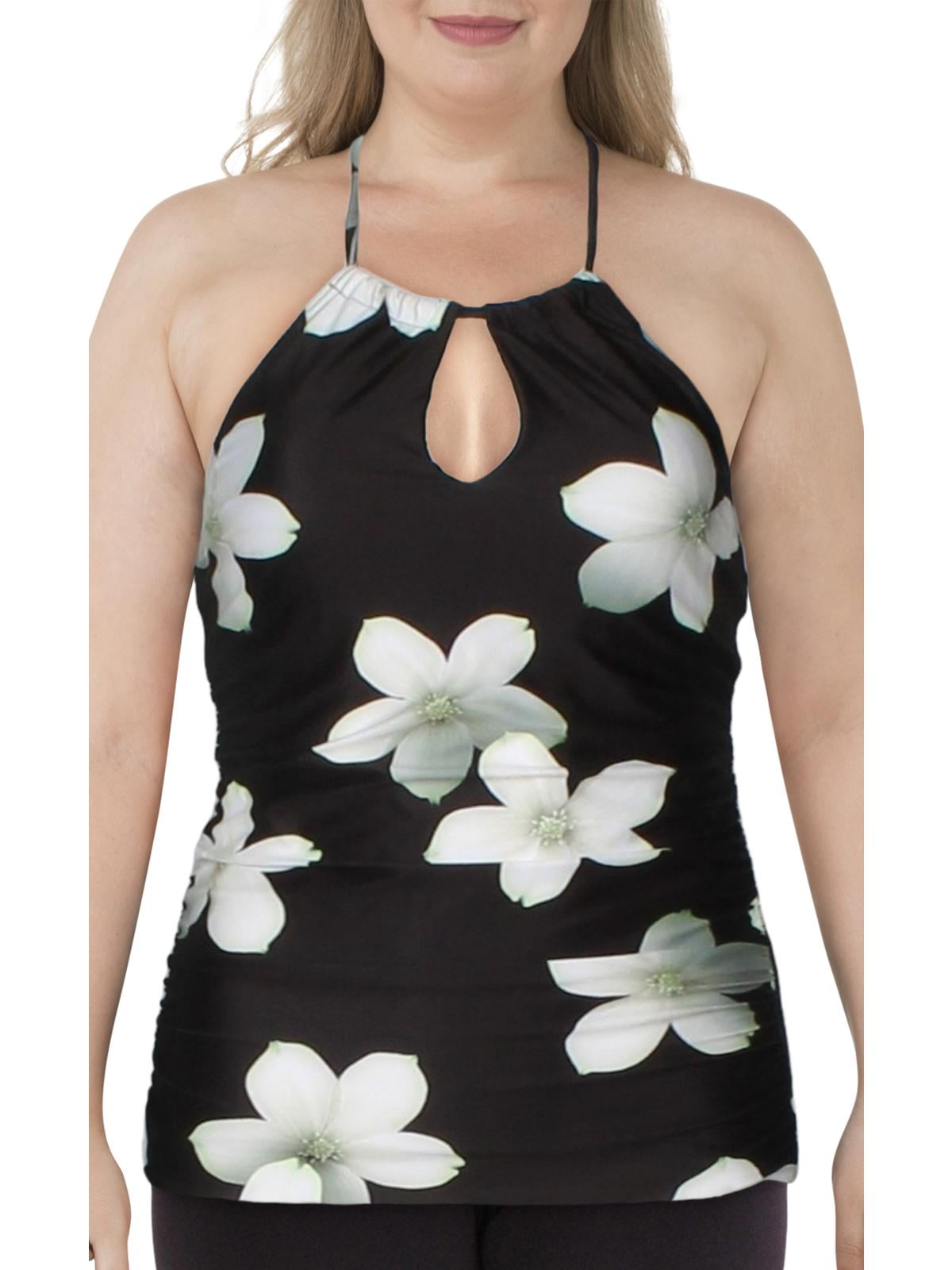 Lauren Ralph Lauren Womens Villa High Neck Floral Tankini Swim Top ...