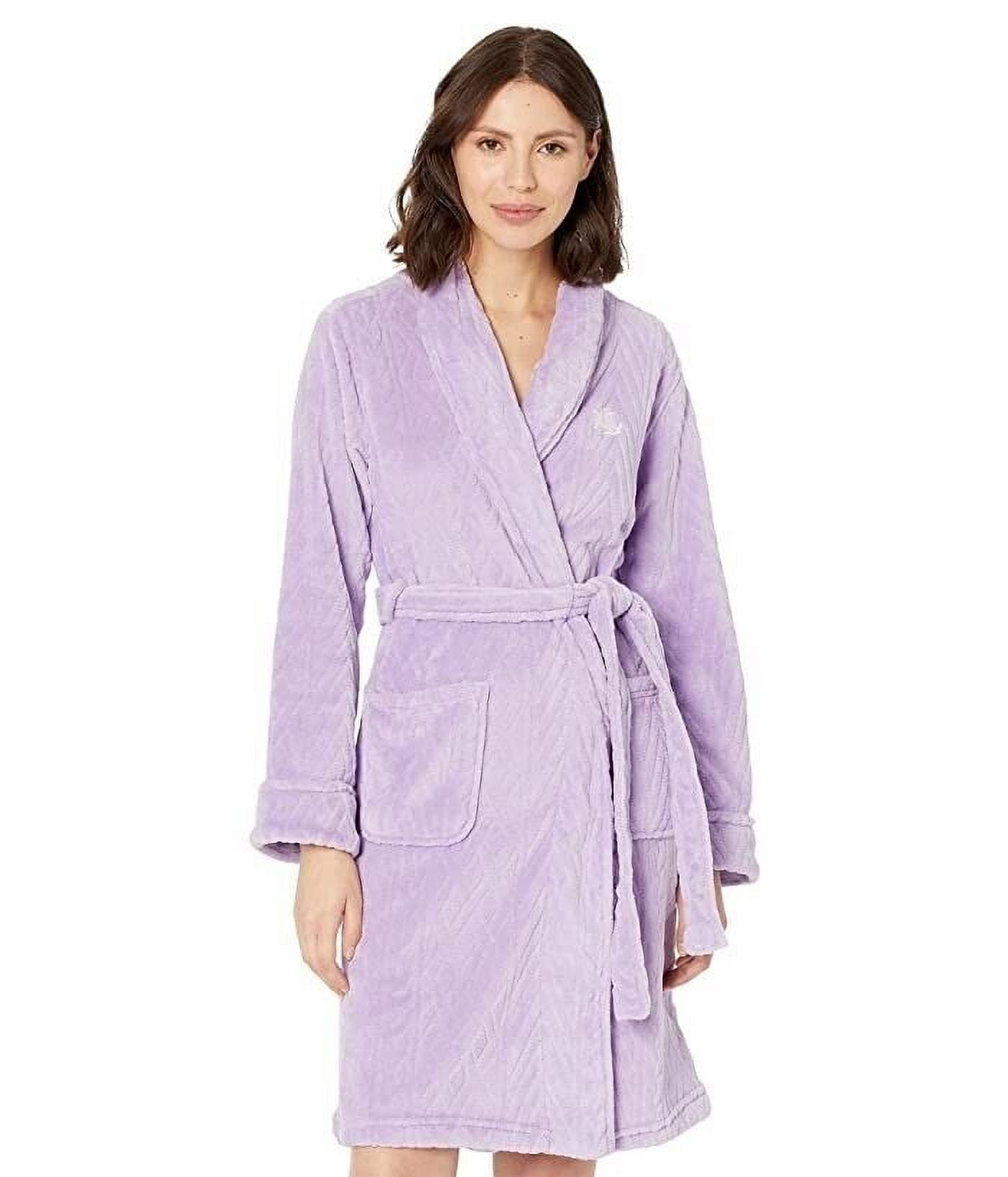 Lauren Ralph Short Shawl Collar Lilac Robe Medium M - Walmart.com