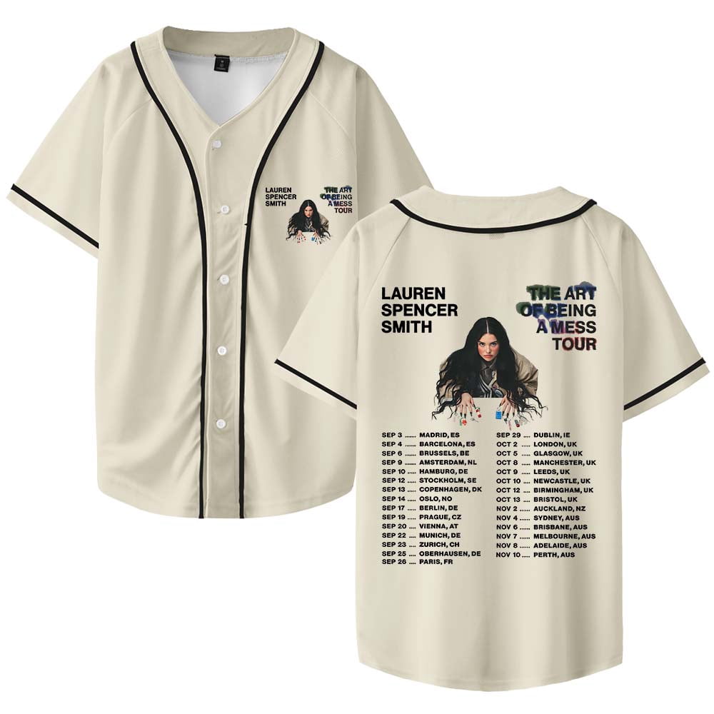 Lauren Spencer Smith The Art Of Being A Mess Tour 2025 Baseball Jersey ...