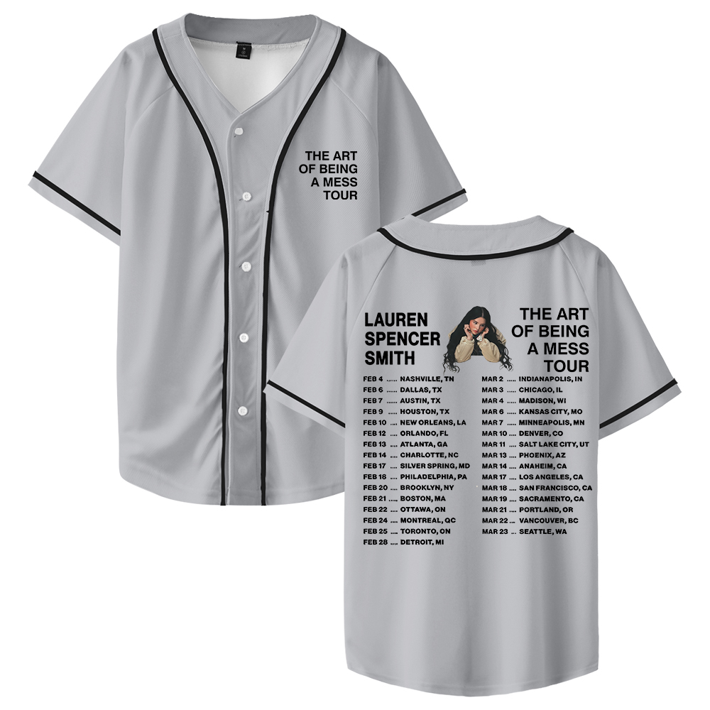 Lauren Spencer Smith The Art Of Being A Mess Tour Baseball Jersey Short ...
