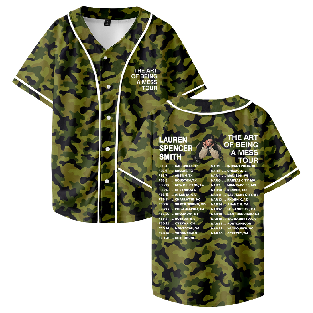 Lauren Spencer Smith The Art Of Being A Mess Tour Baseball Jersey Short ...