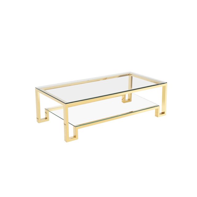 Laurence Coffee Table Small High Polish Gold - Walmart.com