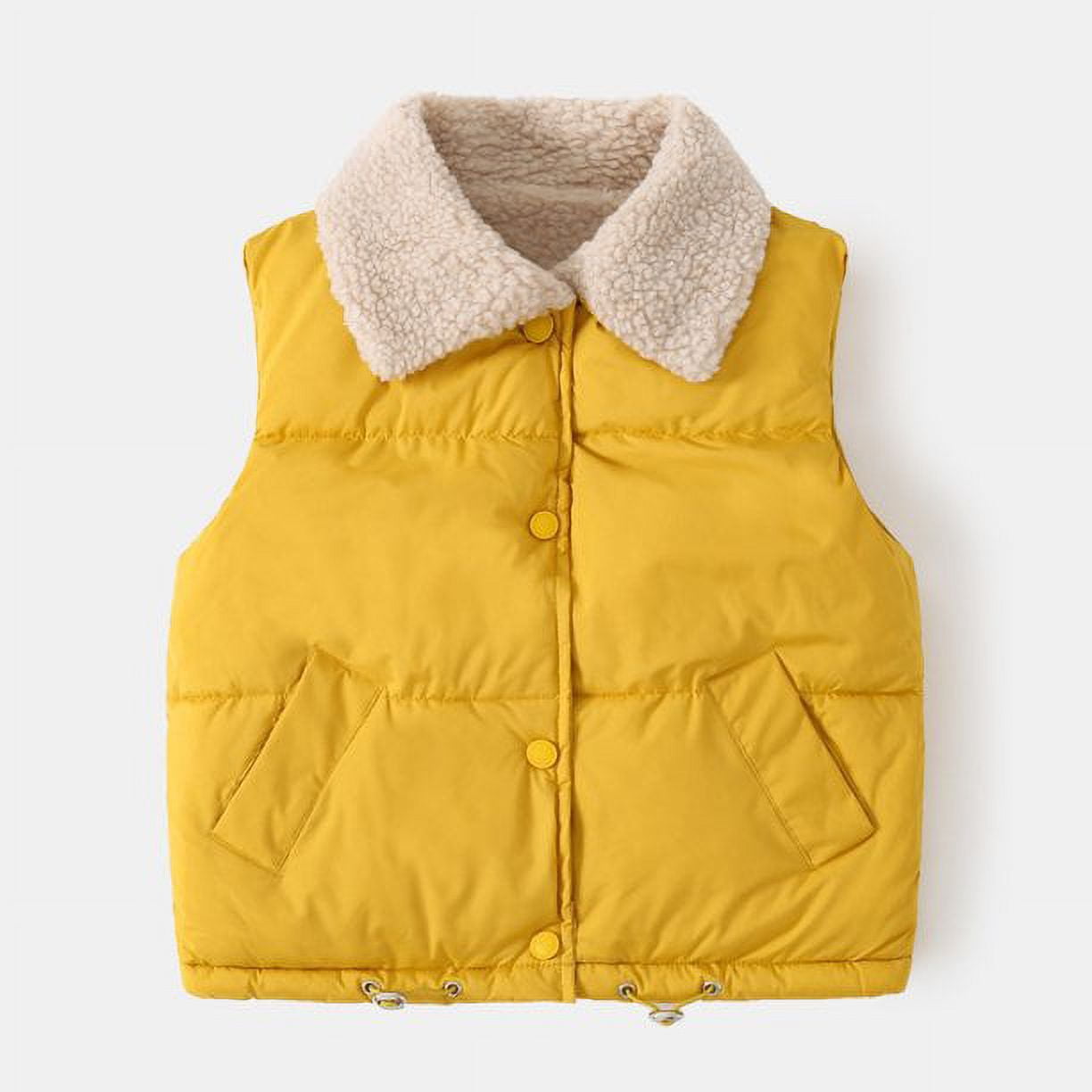 Laurenza's Toddler Unisex Mustard Yellow Gender-Neutral Quilted Vest ...