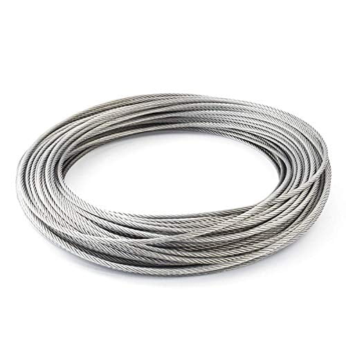 Laureola 3/16" Stainless Steel Type 7x19 Aircraft Cable Wire Rope Grade ...
