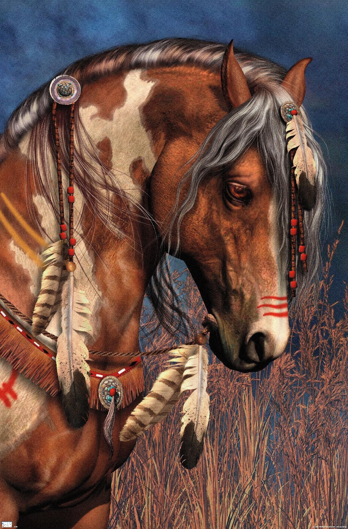 Laurie Prindle - War Pony Wall Poster, 14.725" x 22.375" - Walmart.com