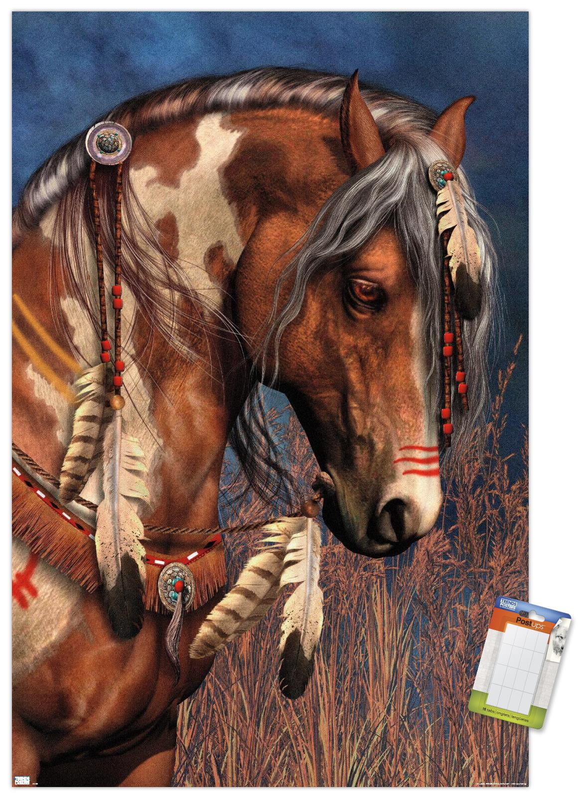 Laurie Prindle - War Pony Wall Poster, 14.725" x 22.375" - Walmart.com