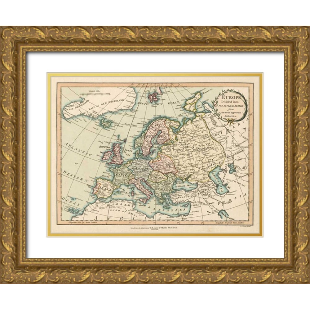 Laurie and White 14x12 Gold Ornate Wood Framed with Double Matting ...