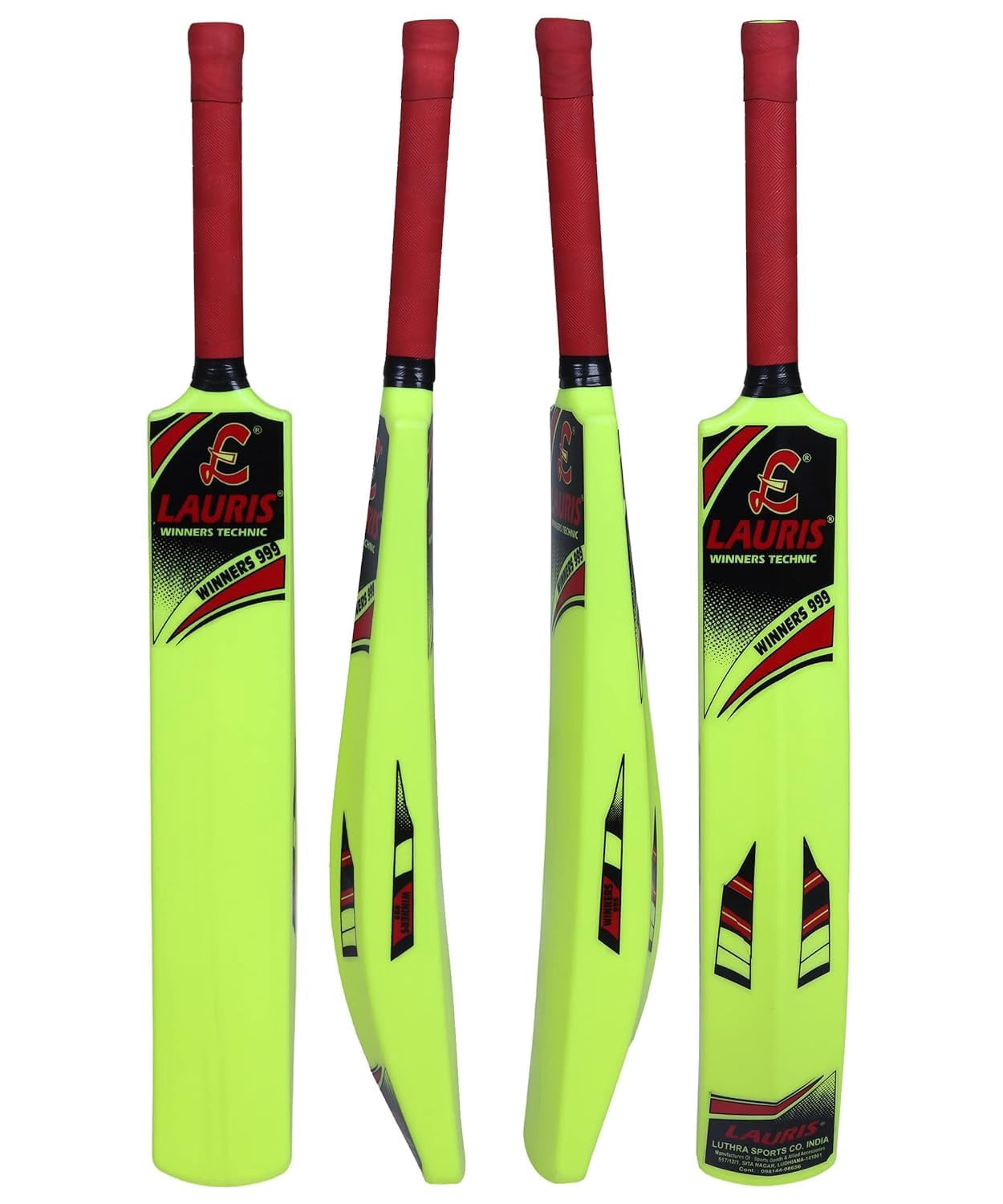 Lauris Cricket Plastic Bat Turff Full Size , Double Blade With Rubber ...