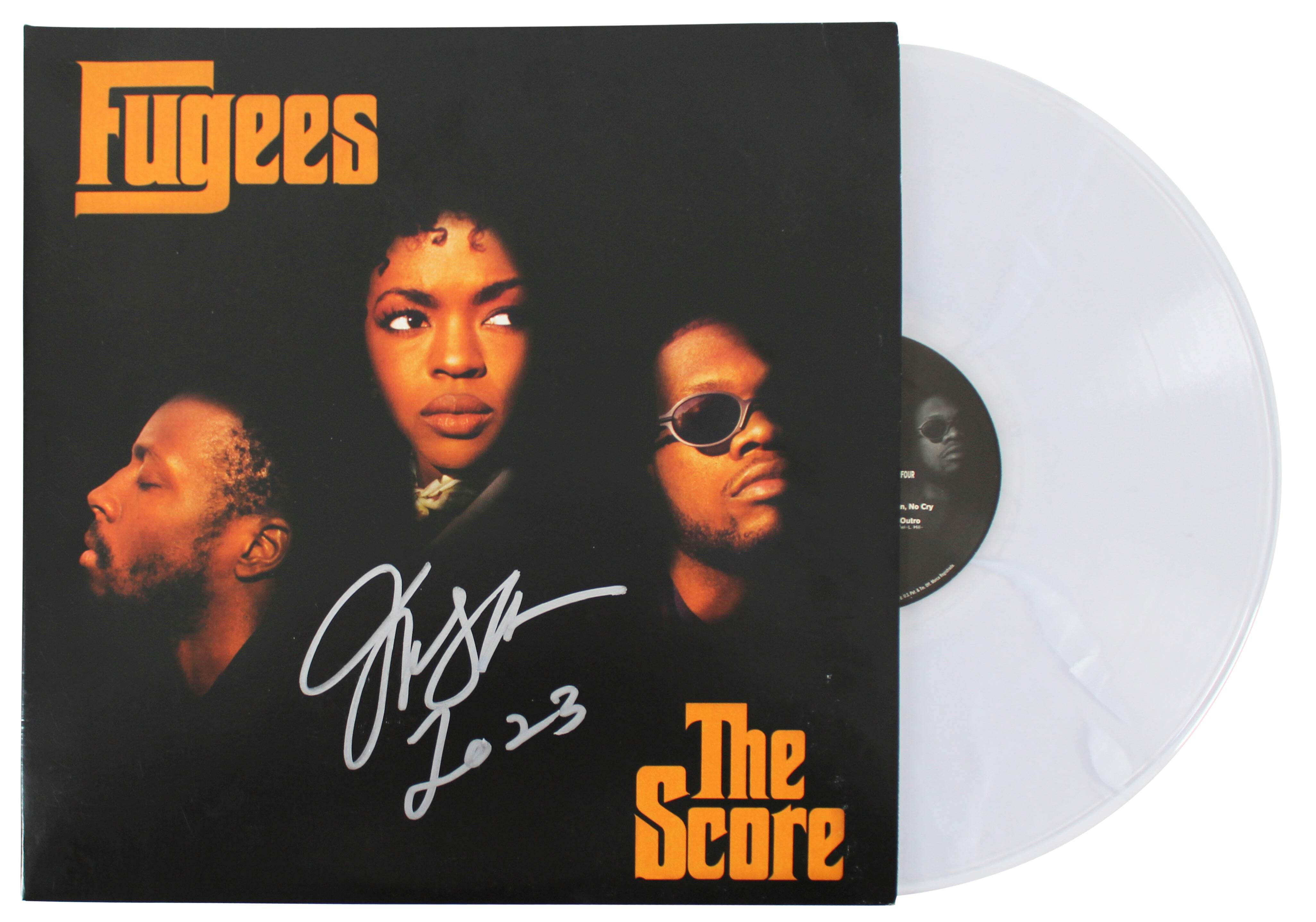Lauryn Hill The Fugees "2023" Signed The Score Album Cover W/ Vinyl BAS ...
