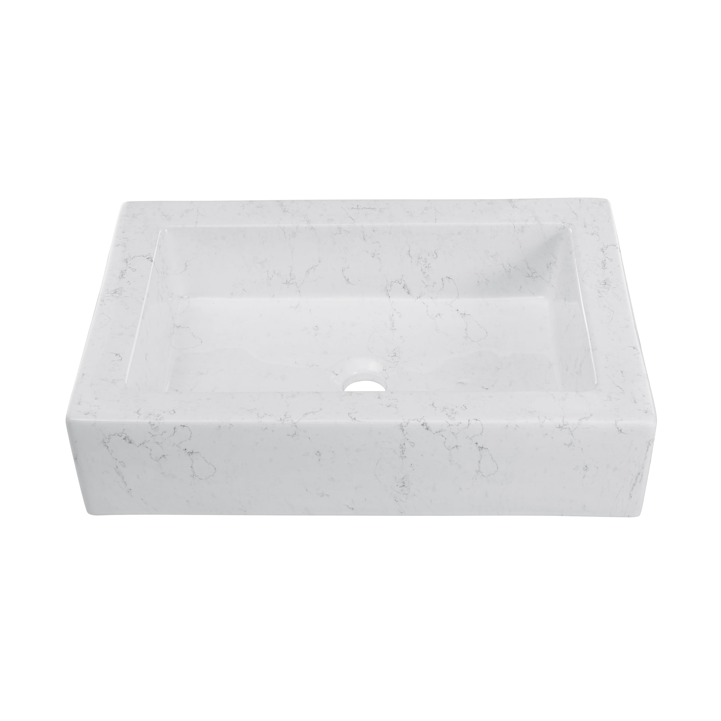Lausanne 22" Ceramic Vessel Bathroom Sink in Static White - Walmart.com