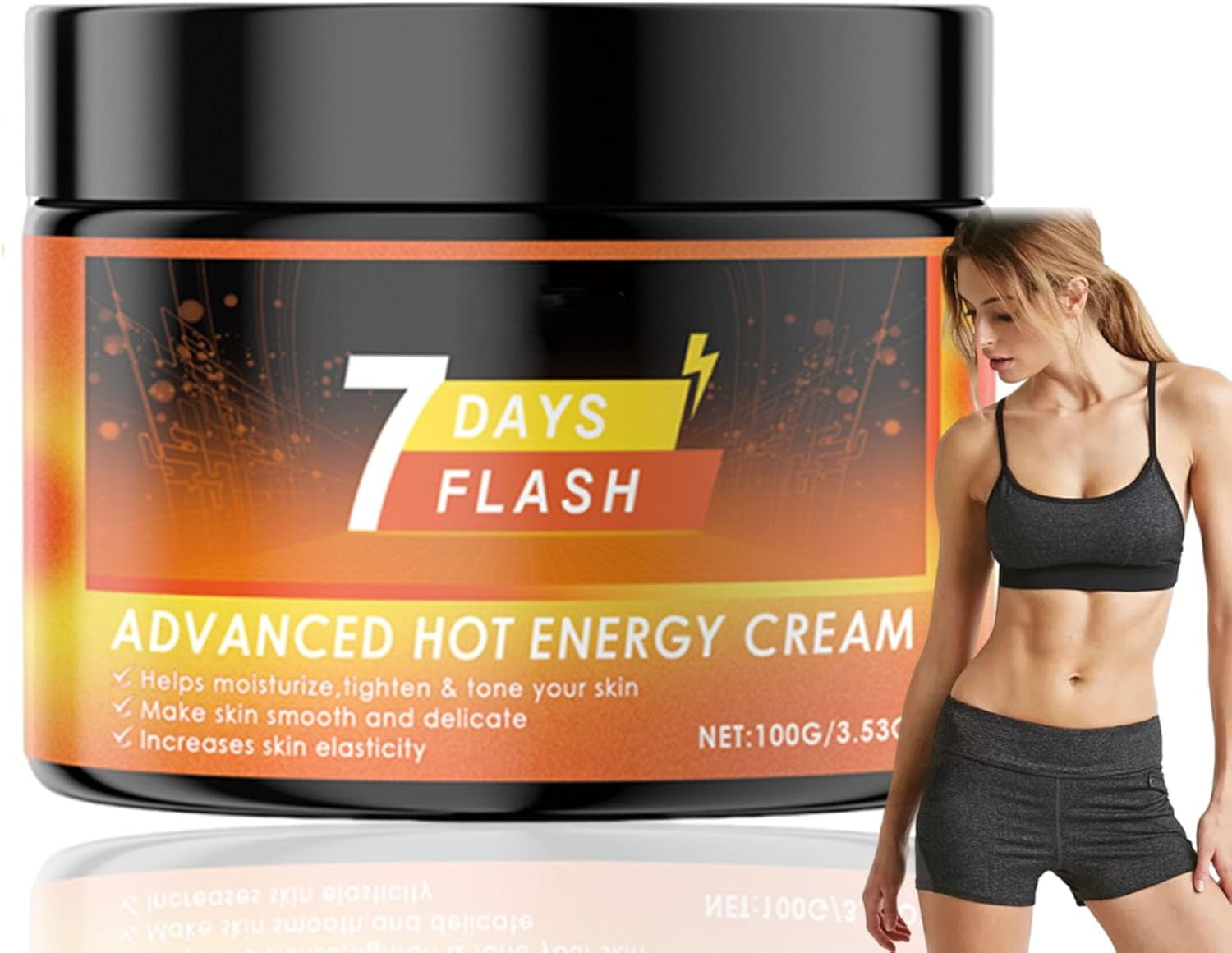 Lautos 7 DayFla®sh Advanced Hot Sweat Cream - Intense Sweat Enhancer, Tighten & Moisturize Skin ...