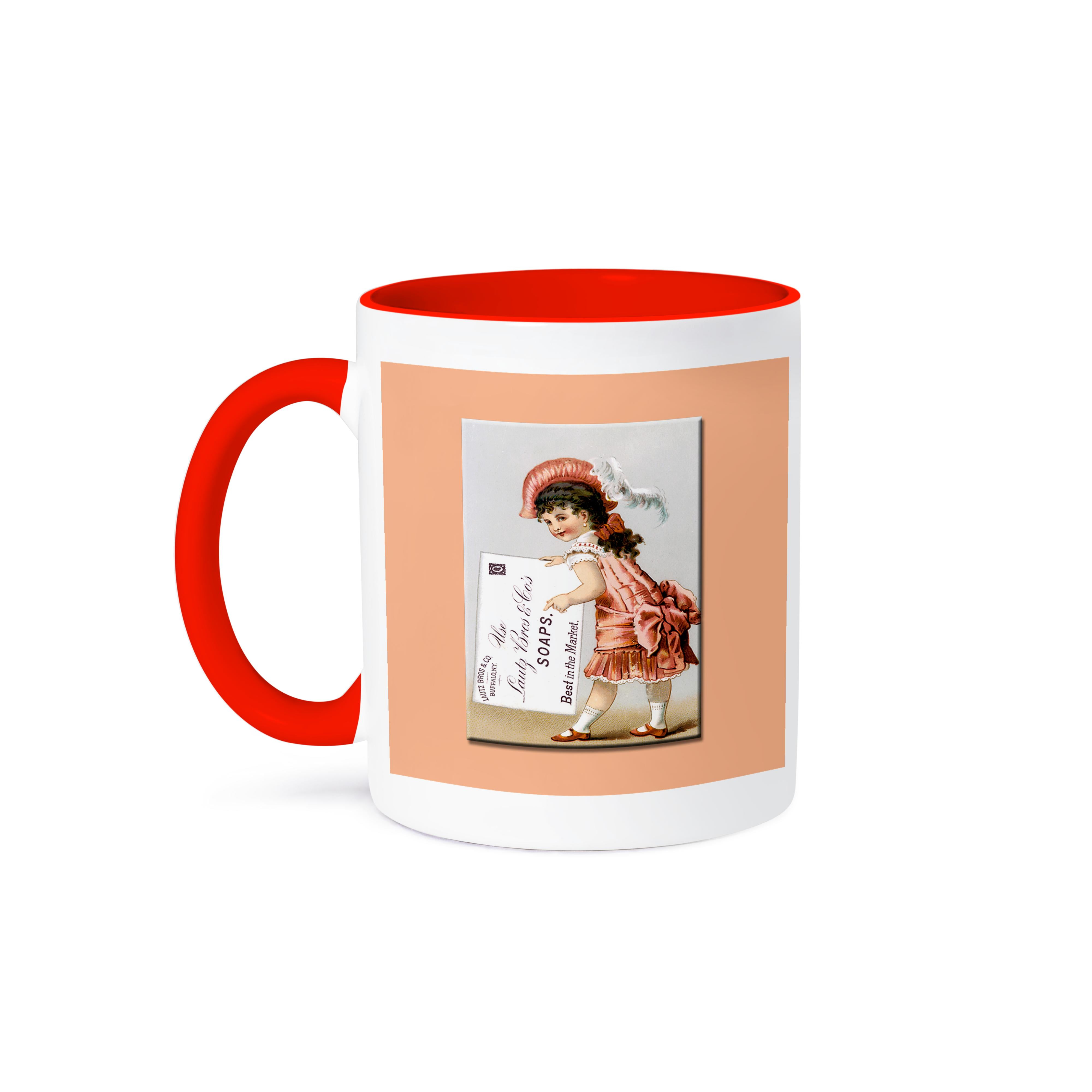 3dRose, Lautz Brothers and Company Soap Little Girl in Peach Dress and ...