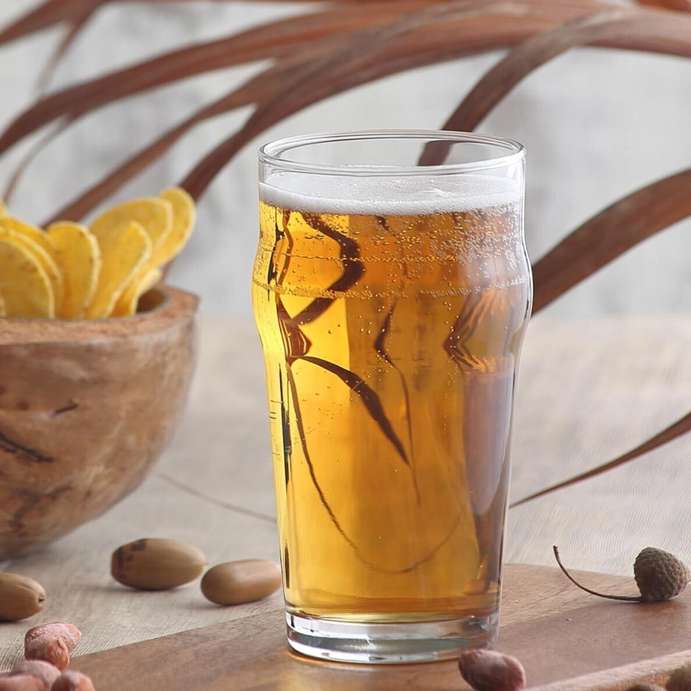 Lav Drinking Glasses Set Of 6 Clear Glass Cups Multipurpose Glassware Sets Beer Pint Glasses