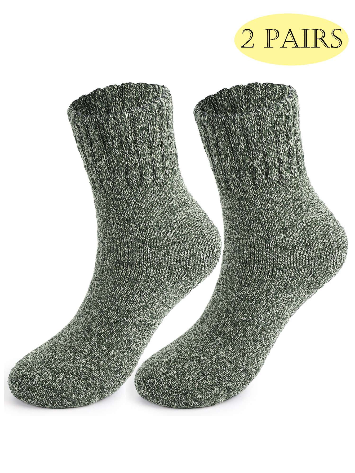 Lava 2 Pairs Wool Socks for Women Men Thick Thermal Hiking Winter Warm ...