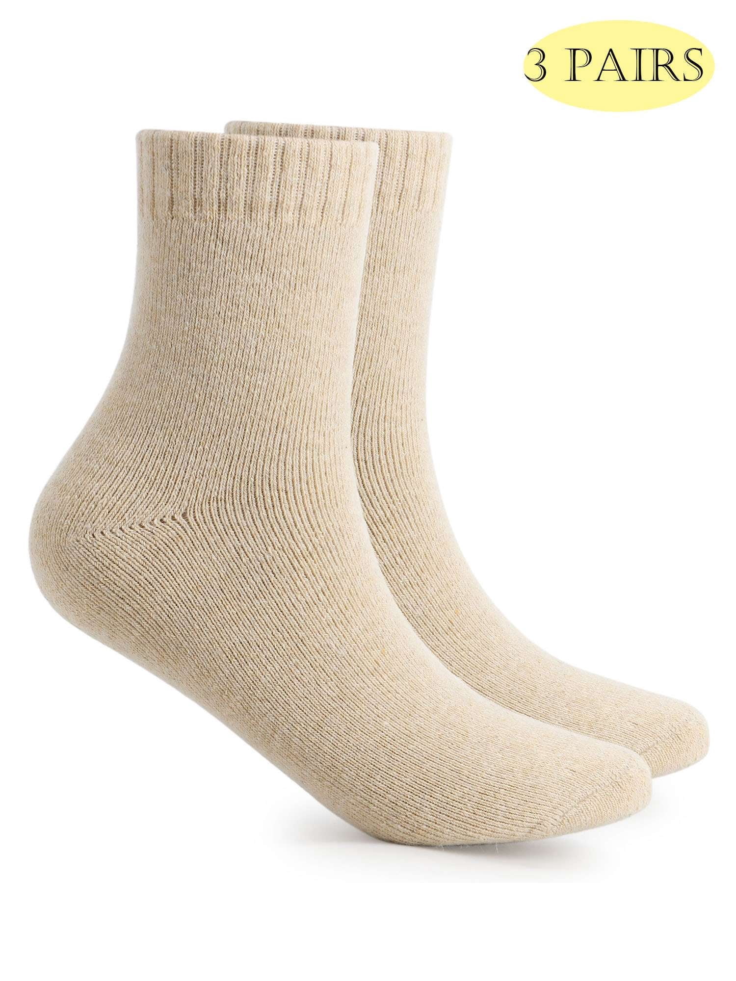 Lava 3 Pairs Men Wool Socks Winter Thermal Crew Socks Thick Warm Heated ...
