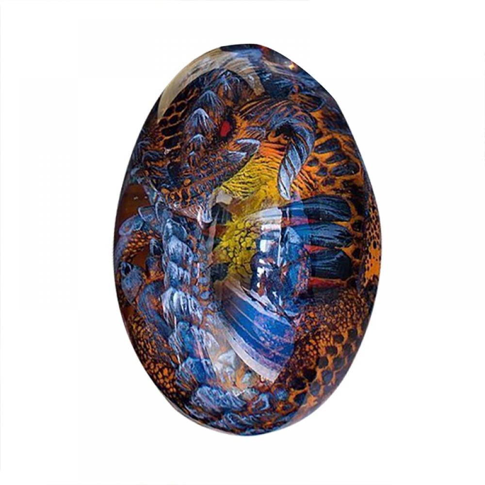 Lava Dragon Egg, Dream Crystal Transparent Dragon Egg, Resin Sculpture Crystal Dragon Egg Stones ...