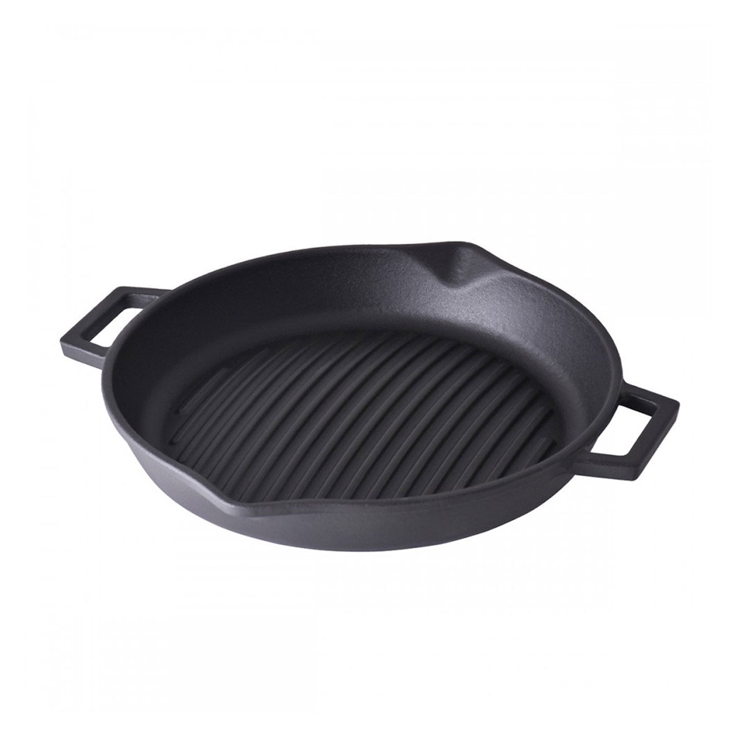 Cast Iron dia.11.75" h:2" 3 qt. Round Black Cast Iron Pan - Walmart.com