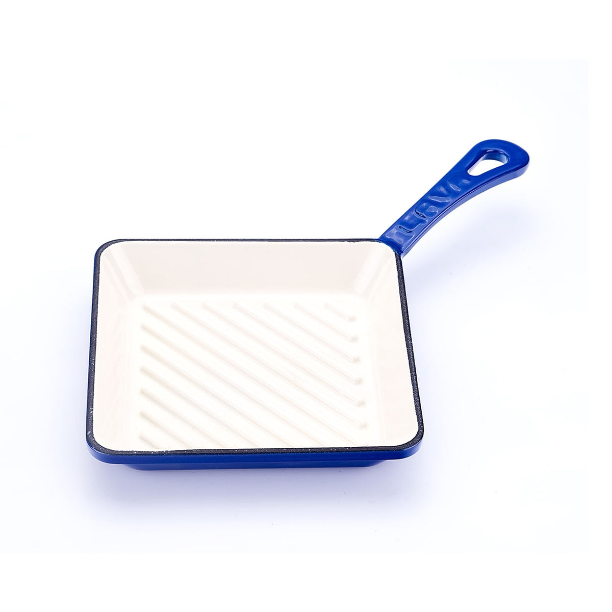Lava Enameled Cast Iron Mini Ceramic Grill Pan - 8 inch Square, Small ...