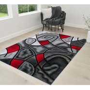 HR HANDCRAFT RUGS HR Purple Grey, Silver, Black, Abstract Contemporary ...
