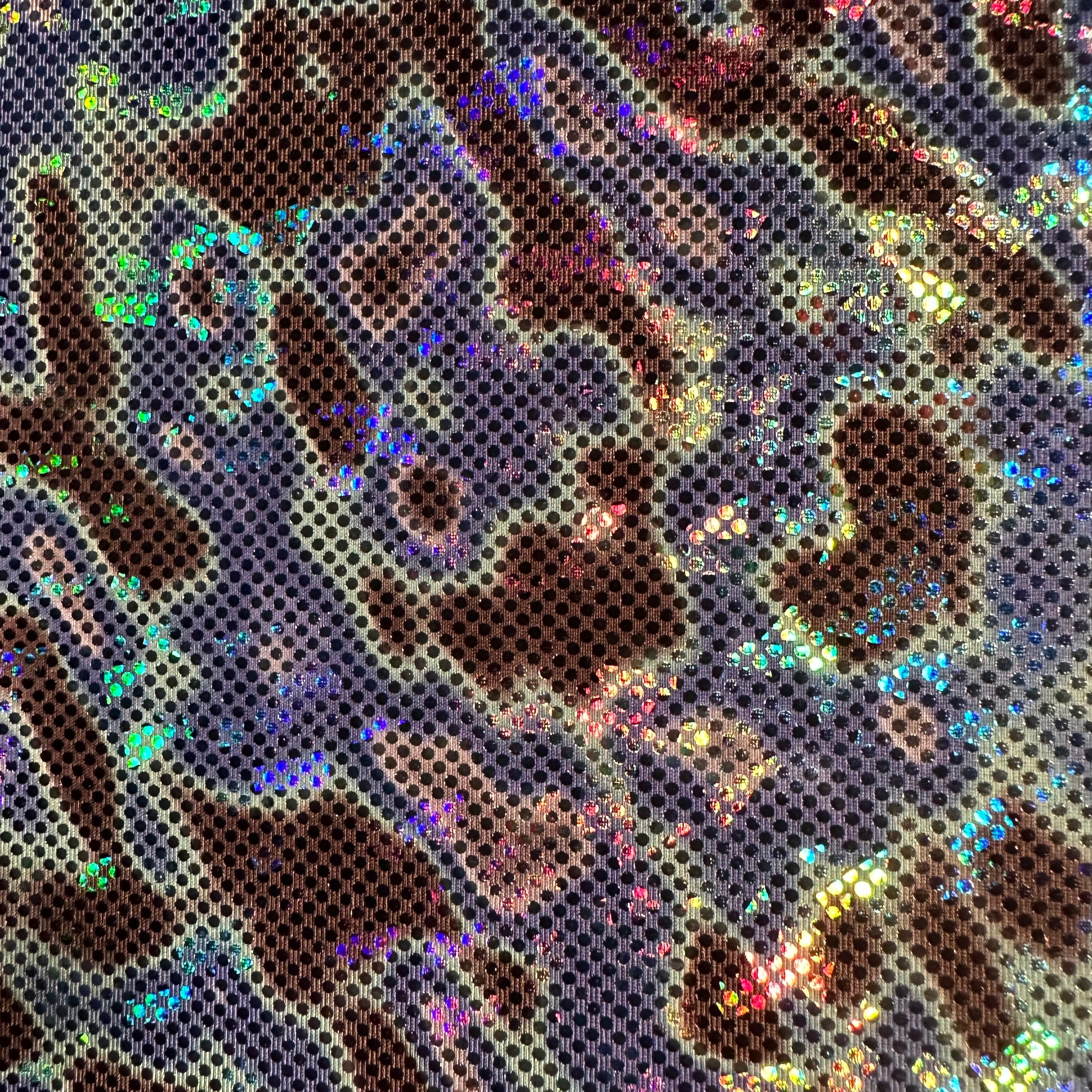 Lava Hologram Print Fabric Stretch 4 Way Polyester Spandex | Spandex ...