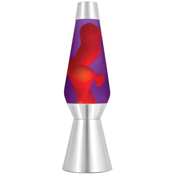 "LAVA Large Original 27"" Grande Lamp - Yellow Wax, Purple Liquid ...