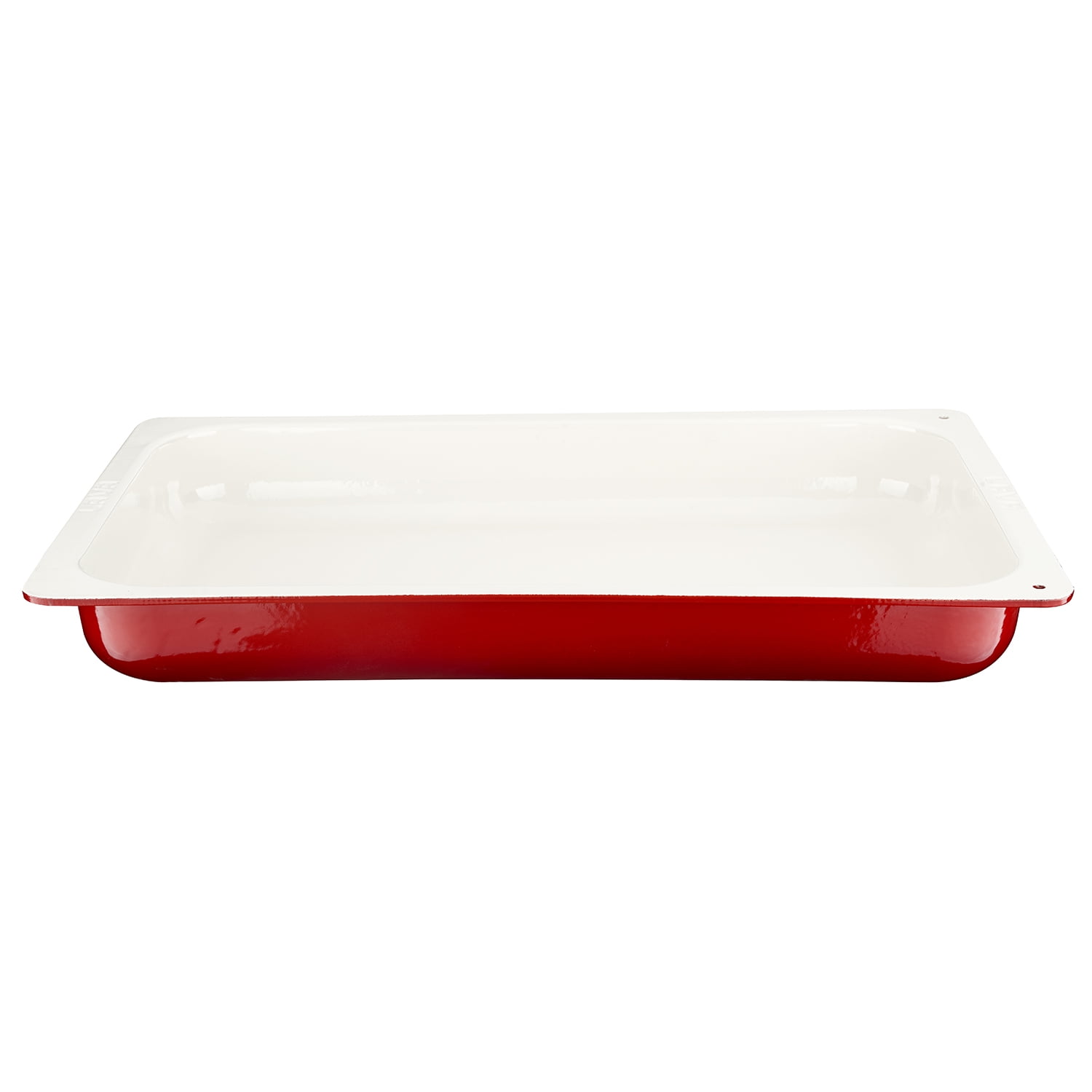 Lava Light-Colored Glossy Sand Enameled Cast Iron 12.5 inch by 21 inch ...