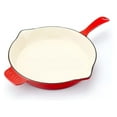 Lava Light-Colored Sand Enameled Cast Iron Skillet with Side Drip ...