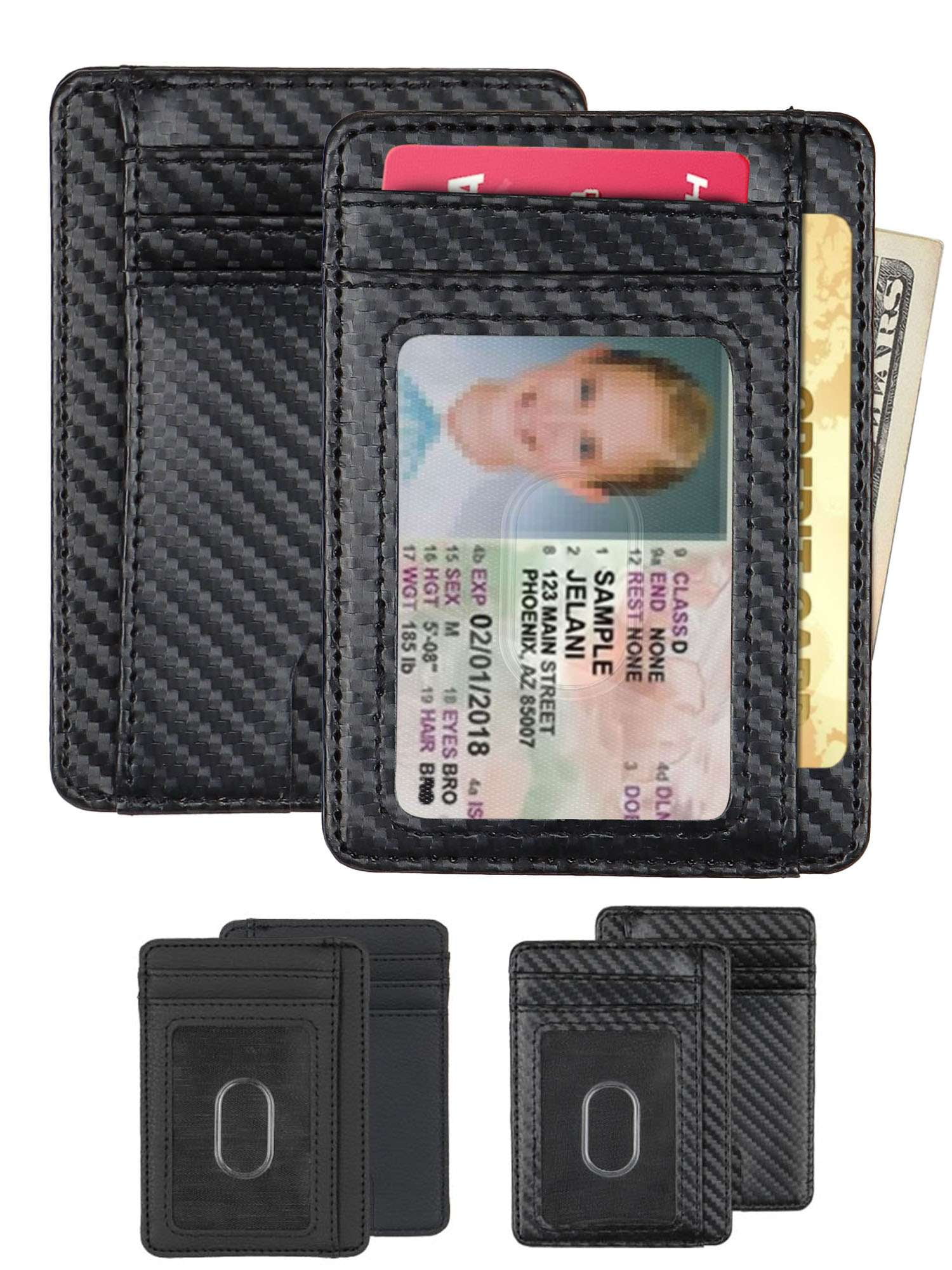 LAVA Slim Minimalist Front Pocket RFID Blocking Leather Wallets for Men ...