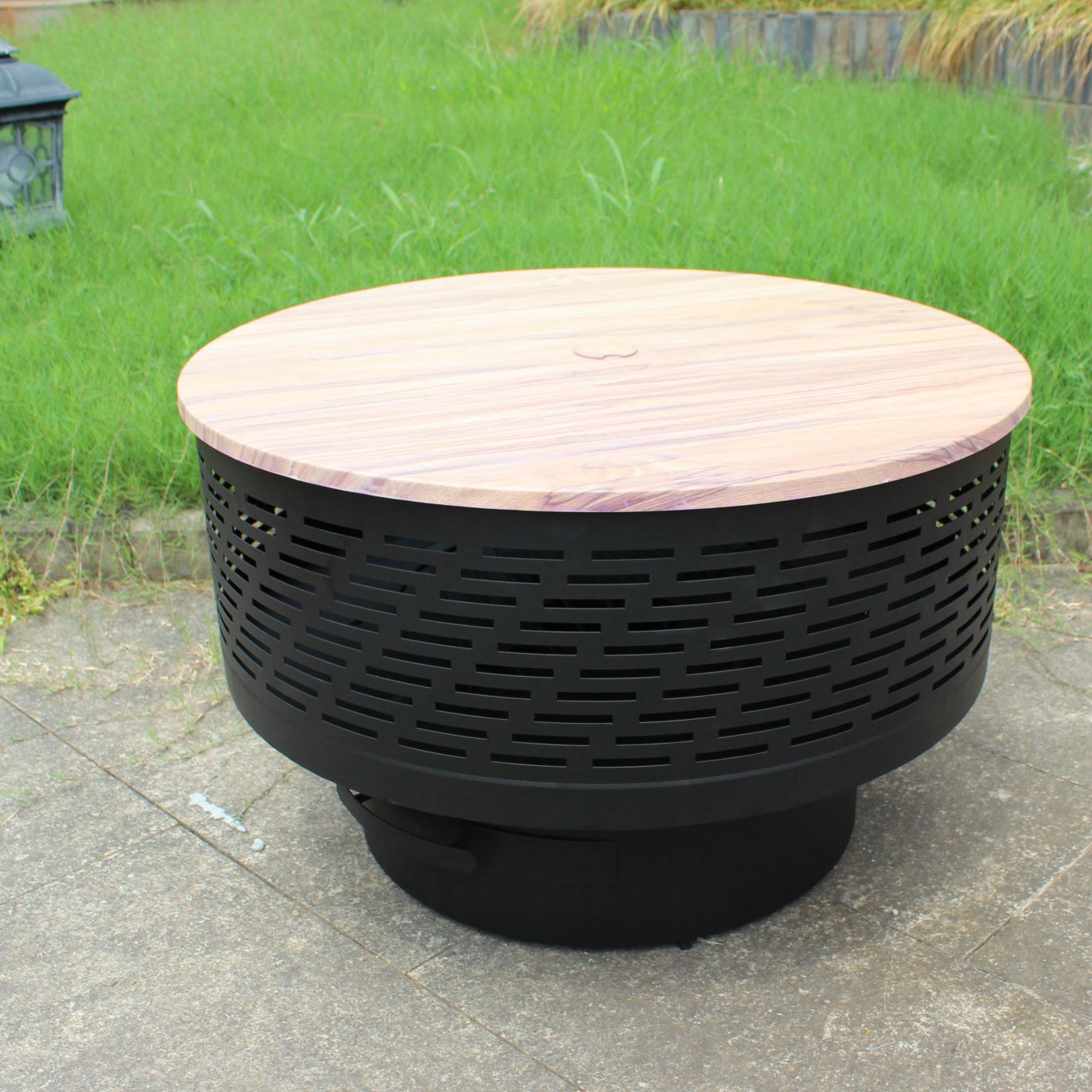 COSCO Outdoor 23" Round Wood Burning Fire Pit with Rain Cover and ...