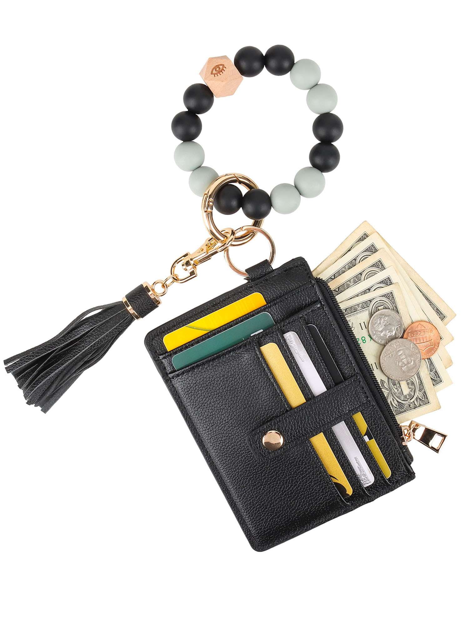 LAVA Women Keychain Wristlet Bracelet with Credit Card Holder Small ...