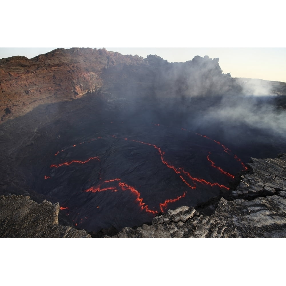 Lava lake in pit crater Erta Ale volcano Danakil Depression Ethiopia ...