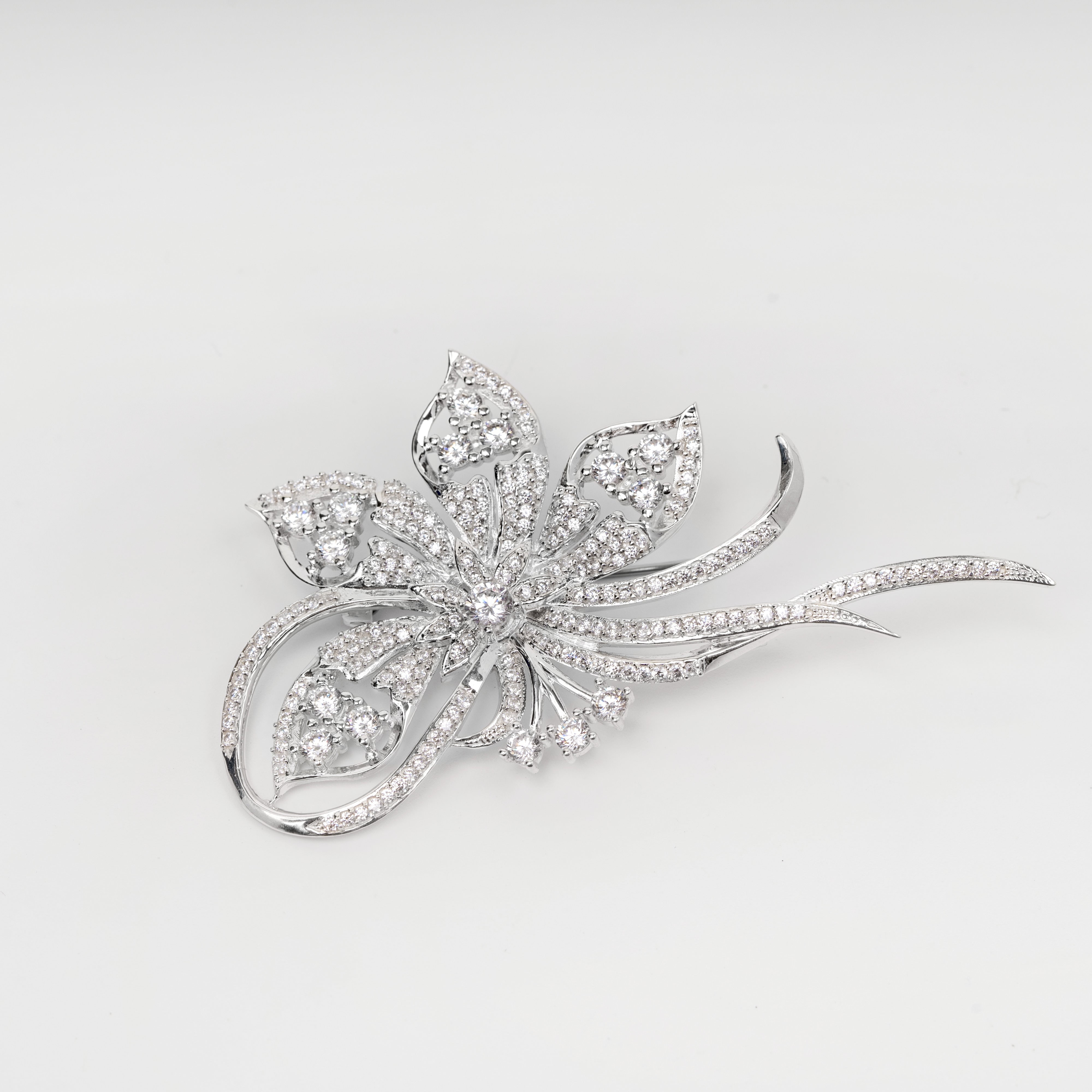 LavaJewelry, Shining Flower Lapel Pin, 925 Sterling Silver, Silver ...